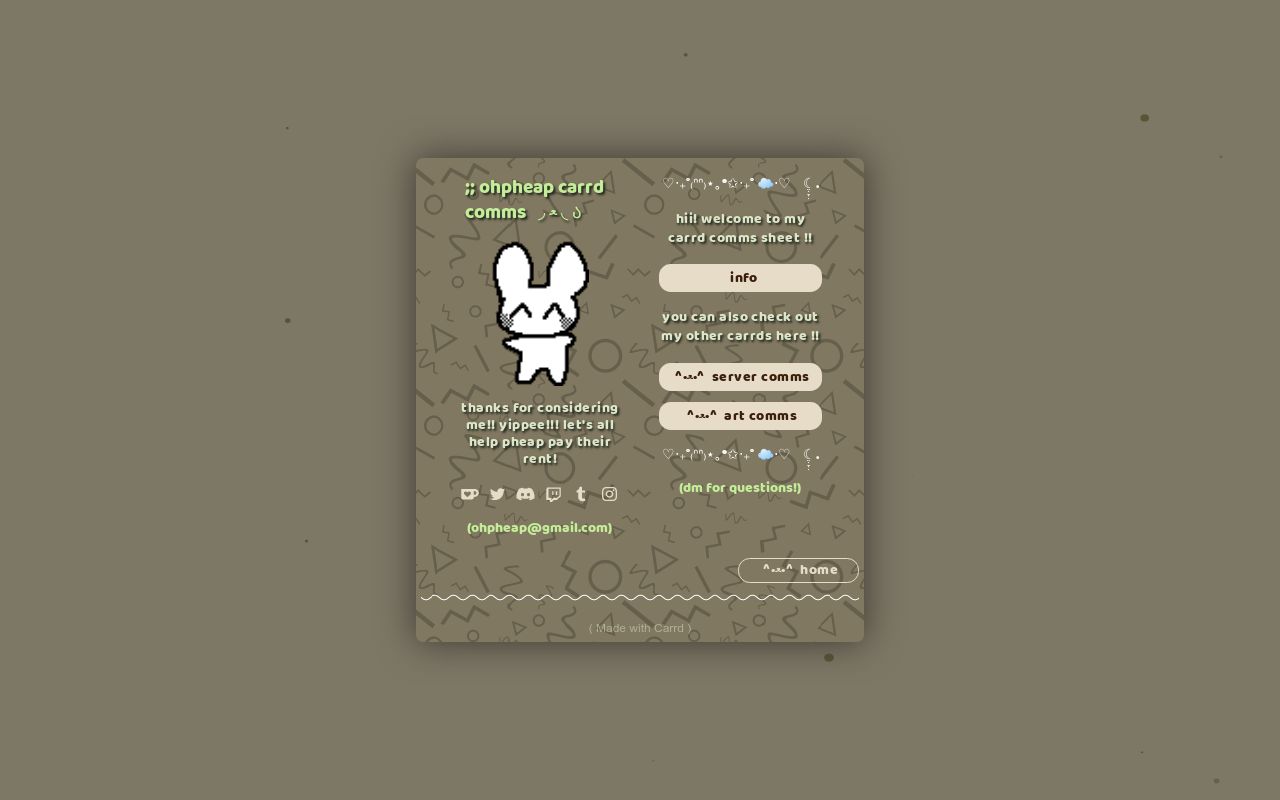 ohpheap carrd comms!